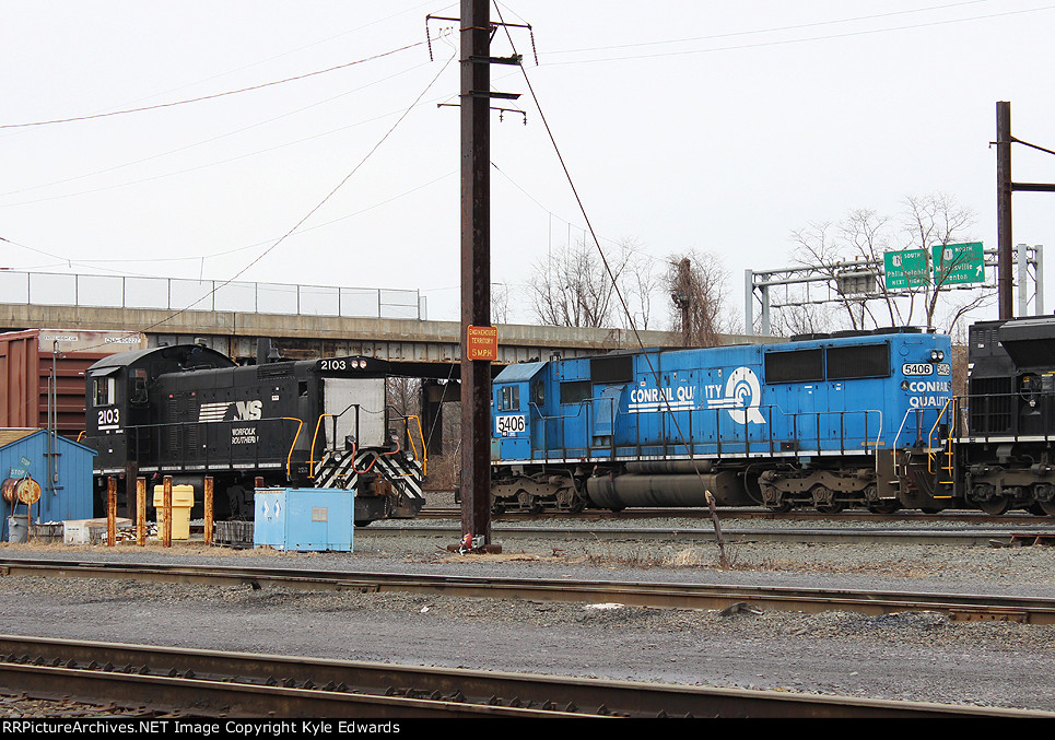 NS SD50 #5406 and NS SW1001 #2103
